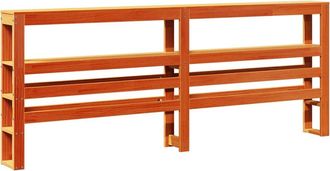 Generic Kopfteil mit Ablagen, Bett Kopfteil, Betthaupt, Regal, Bettzubeh&ouml;r, Bettkopfteil f&uuml;r Schlafzimmer, Massives Kiefernholz, (Nat&uuml;rlich 206 x 19 x 82 cm) 