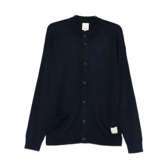 Emporio Armani Homme, Pulls, Bleu, Taille: L Gilet en maille c&ocirc;tel&eacute;e Collection Capsule New York