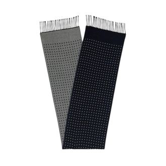 Brooks Brothers Polka Dot Wool Scarf - - Accessories - Herren - Blau - ONE SIZE