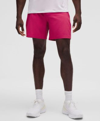 lululemon Pace Breaker Shorts ohne Liner für Männer - 18 cm - Größe 3XL in Raspberry Coulis