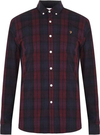 Farah Button-Down-Hemd f&uuml;r Herren, Baumwolle (Rot)