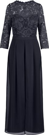 Apart Fashion APART Abendoverall mit Spitzentop und weitem Bein, Nachtblau, 36