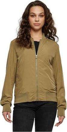 Urban Classics Veste Bomber Légère pour Femme avec Empiècement Gaufré sur les côtés, Poches Zippées à lavant, 100% Polyester, Khaki, Taille 4XL