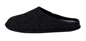 Le Clare Nuvola Homme - Pantoufle dhiver pour homme en tissu de laine avec semelle amovible, anthracite, 44 EU