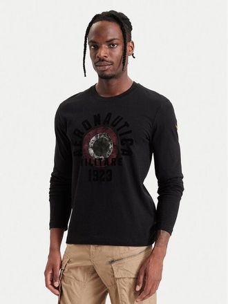 Aeronautica Aeronautica Militare Longsleeve 262TS2570UJ00641 Schwarz Regular Fit