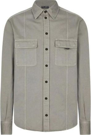 Dolce & Gabbana Homme, Chemises, Gris, Taille: L Chemise oversize en coton