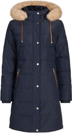 Ralph Lauren gerader Kapuzenmantel in Blau