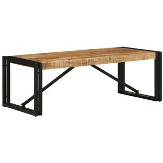 vidaXL Table basse 100x50x35 cm bois de manguier massif brut - Vidaxl