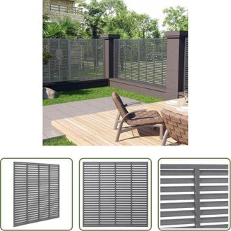 vidaXL vidaXL Lattenzaun - Lamellenzaun WPC 180x180 cm Grau