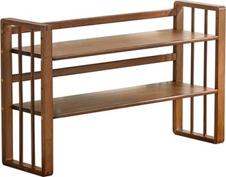 Generic Schreibtischregal, Schreibtischablage mit Platzsparendem Design Stabil und Langlebig, Höhenverstellbarer Offener Desk Shelf for Dorm Haus und Büro(2la