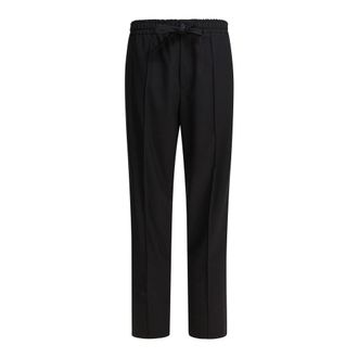 Valentino Schwarze Wollhose Eleganter Stil - - Trousers - Herren - Schwarzk - L