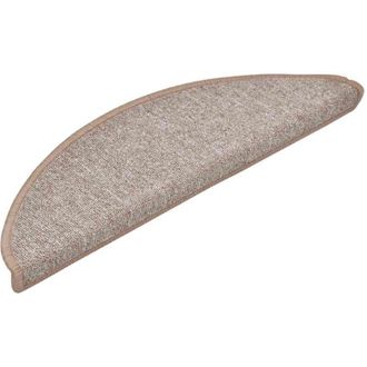 vidaXL Stufenmatten 30 Stk. 56x17x3 cm Hellbraun Halbrund Vidaxl