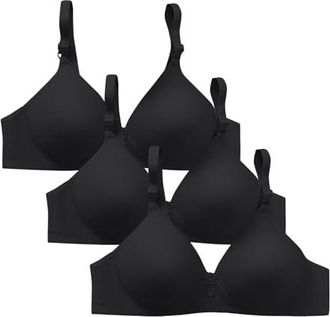 Generic Lingerie mince grande taille sans armatures Soutien-gorge de rassemblement maman soutien-gorge anti-affaissement soutien-gorge fermeture avant, noir f
