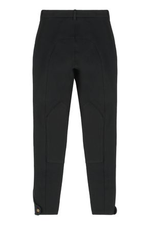 Burberry Womens Jodhpur Trousers Stretch Cotton Black Skinny