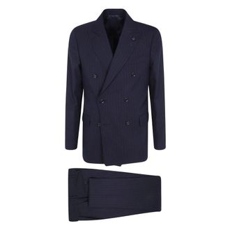 Lardini Double Breasted Suits - - Suits - Herren - Blau - 3XL