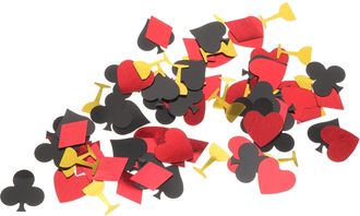 Garneck Poker Konfetti Farbiges Kunststoff Konfetti Las Vegas Themen Tischdeko f&uuml;r Festival Party Feier Spielabend