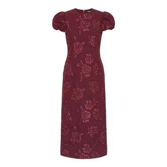 Rotate Jacquard-Midikleid - - Dresses - Damen - Rot - XS