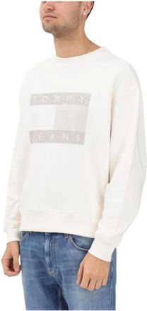 Tommy Hilfiger Homme, Sweatshirts et sweats &agrave; capuche, Blanc, Taille: M SweaT-shirt Effet Vieilli Ann&eacute;es 90