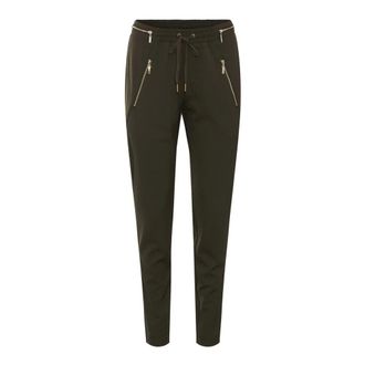 Rue de Femme Goldene L&auml;ssige Hose mit Rei&szlig;verschlussdetails - - Trousers - Damen - Gr&uuml;n - S