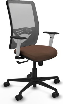 Piqueras y Crespo Gepolsterter Stuhl Zulema mit wei&szlig;en und schwarzen Armlehnen, h&ouml;henverstellbare Lendenwirbelst&uuml;tze, ausgestattet mit Sincro 3 Positionen und Schneides