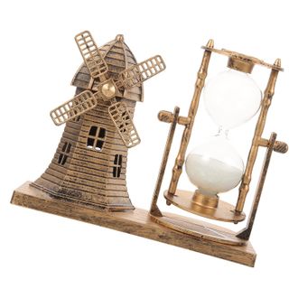 NUOBESTY LIFKOME Vintage Sanduhr Leuchtturm Deko Tischmittelst&uuml;ck aus Kunststoff und Glas Kompakte B&uuml;rotischdekoration f&uuml;r Wohnzimmer und Schlafzimmer Stabiles