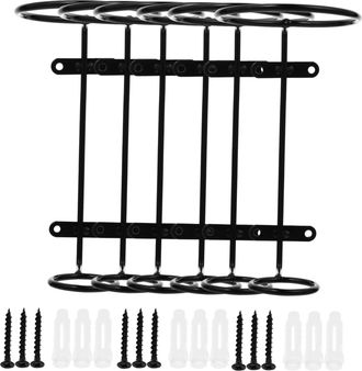 Valiclud 6 Stück Wand weinregal aus Metall Stabiler Flaschenhalter für Wein und Bier Stilvolles Sicheres Aufbewahrungsregal für Zuhause Bar und Restaurant Robu