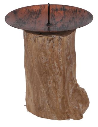 Guru Shop Kerzenleuchter aus Wurzelholz, Braun, 13x10x10 cm