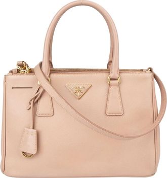 Prada Crossbody Bags - Prada Pink Saffiano Leather Galleria Handbag - Gr. unisize - in Gold - f&uuml;r Damen