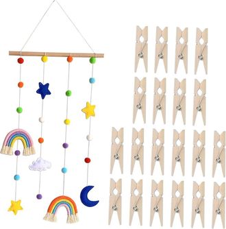 Artibetter Nordischer Kinderzimmer Foto h&auml;nger Regenbogen Organizer mit Clips Langlebiger H&auml;ngender Bilderrahmen f&uuml;r Wanddeko und Fotoaufbewahrung im Skandinavis