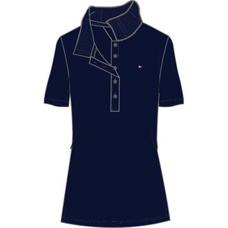 Tommy Hilfiger Damen Poloshirt Kurzarm 1985 Polo Slim Fit, Blau (Desert Sky), XXS