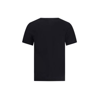 Maison Kitsun&eacute; Womens Black Cotton T-Shirt