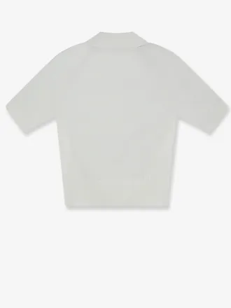 Givenchy Womens Polo Shirt Cropped Cotton-Silk White Tops