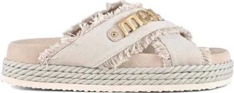 Mou Femme, Chaussures, Beige, Taille: 37 EU Tongs