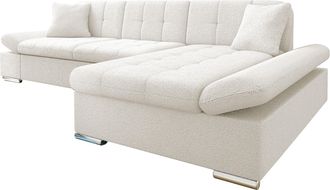 Mirjan24 Ecksofa Malwi mit Regulierbare Armlehnen Design Eckcouch mit Schlaffunktion Bettkasten L-Form Sofa Wohnlandschaft Couch v2 (Sandu 224.01, Ecksofa: Rec