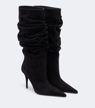 Amina Muaddi Bottes Anok en daim