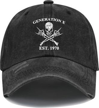 Generic Casquette de baseball Gen X, Noir, 53