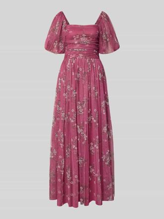 Lace & Beads Abendkleid mit Karree-Ausschnitt