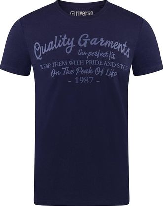 Riverso Tshirt Herren Baumwolle Regular Fit RIVLeon Rundhals Kurzarm Sommer Tee Shirt Print, Größe:XXL, Farbe:Blau (RJD)