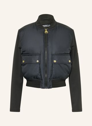 Barbour Blouson Emerson Im Materialmix schwarz
