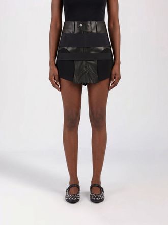 Rick Owens Hoch taillierter Mini-Bleistiftrock aus Leder mit V-Saum