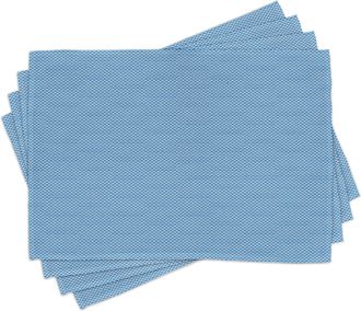 Abakuhaus Rahmen Platzmatten, Fisch-Skala-Muster mit Geometrische Halb Kreise japanischen Squama Design Orientalische, Tiscjdeco aus Farbfesten Stoff für das Es