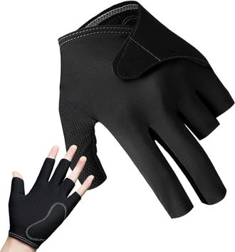 Generic Schwimmhandschuhe f&uuml;r Herren, Billardhandschuhe f&uuml;r Damen | Halbfinger-Schwimmhandschuhe f&uuml;r Damen, Billardqueue-Handschuhe - Bequeme Billardhandschuh