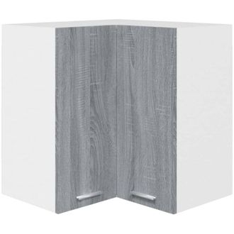 vidaXL Vidaxl - Armoire dangle suspendue Lyon gris sonoma 57 x 57 x 60 cm - Bois ding&eacute;nierie - 2 &eacute;tag&egrave;res - Capacit&eacute; de charge 60 kg