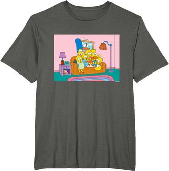 The Simpsons Marge Bart Lisa Maggie Sit on Homer T-Shirt
