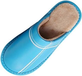Generic Pantoufles dhiver en Coton imperm&eacute;ables pour Femmes, Chaudes et Confortables,Bleu,35 EU