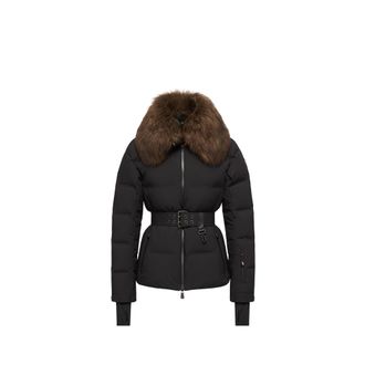Moncler Moncler Sioule Shearling-trimmed Insulated Ski Jacket, Women, Black, Size: 0