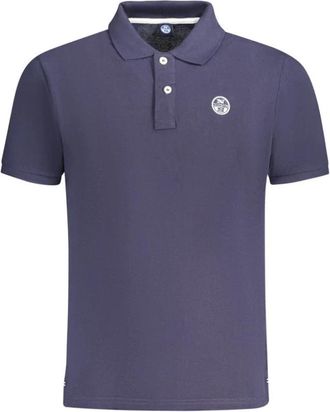 North Sails Blaues Baumwoll Herren Polo Shirt - - Tops - Herren - Blau - 2XL