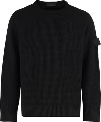 Stone Island Homme, Pulls, Noir, Taille: 2XL Geelong Wool Mock Neck Sweater