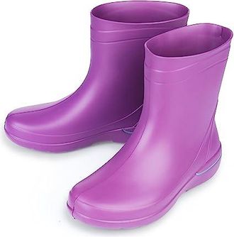 Estro & Luminara Botte de Pluie Femme - Botte Caoutchouc Femme Bottine Pluie Femme Bottes en Caoutchouc Bottes Femmes CR01 (39 EU, Prune)