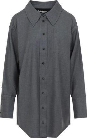 Co Femme, Blouses et Chemises, Gris, Taille: 38 FR Surchemise en Laine M&eacute;lang&eacute;e